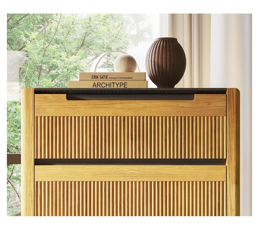 Luxusná art deco obdĺžniková komoda Tallin so štyrmi zásuvkami a ...