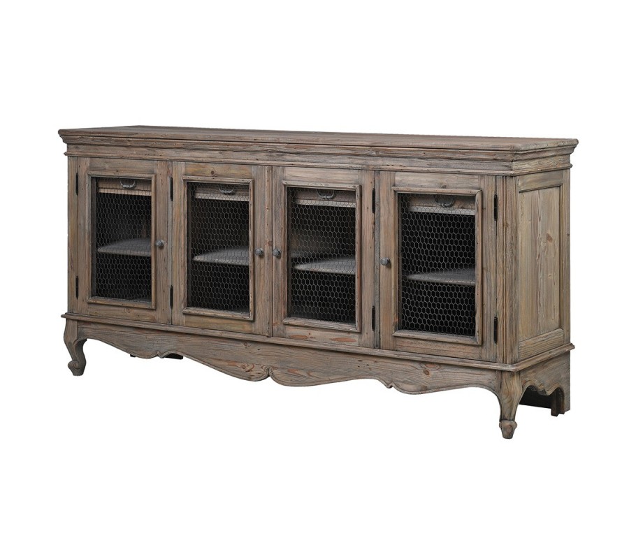 Luxusný vidiecky štvordverový príborník Selton s policami a zásuvkami z ...