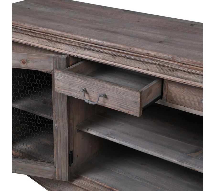 Luxusný vidiecky štvordverový príborník Selton s policami a zásuvkami z ...